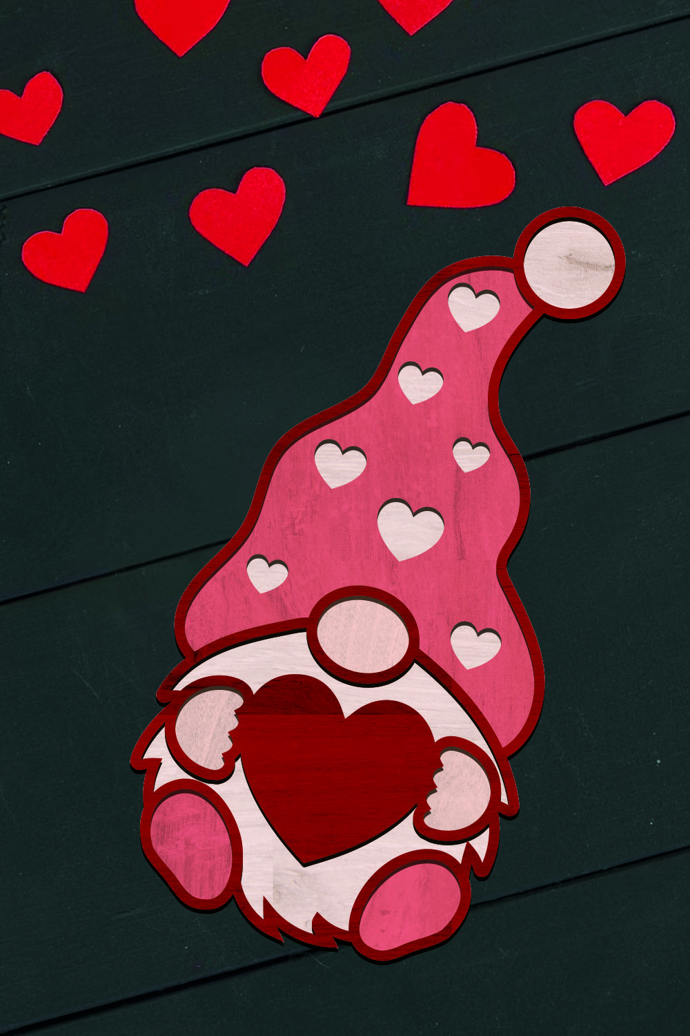 Valentine's Day Gnome with Heart Template