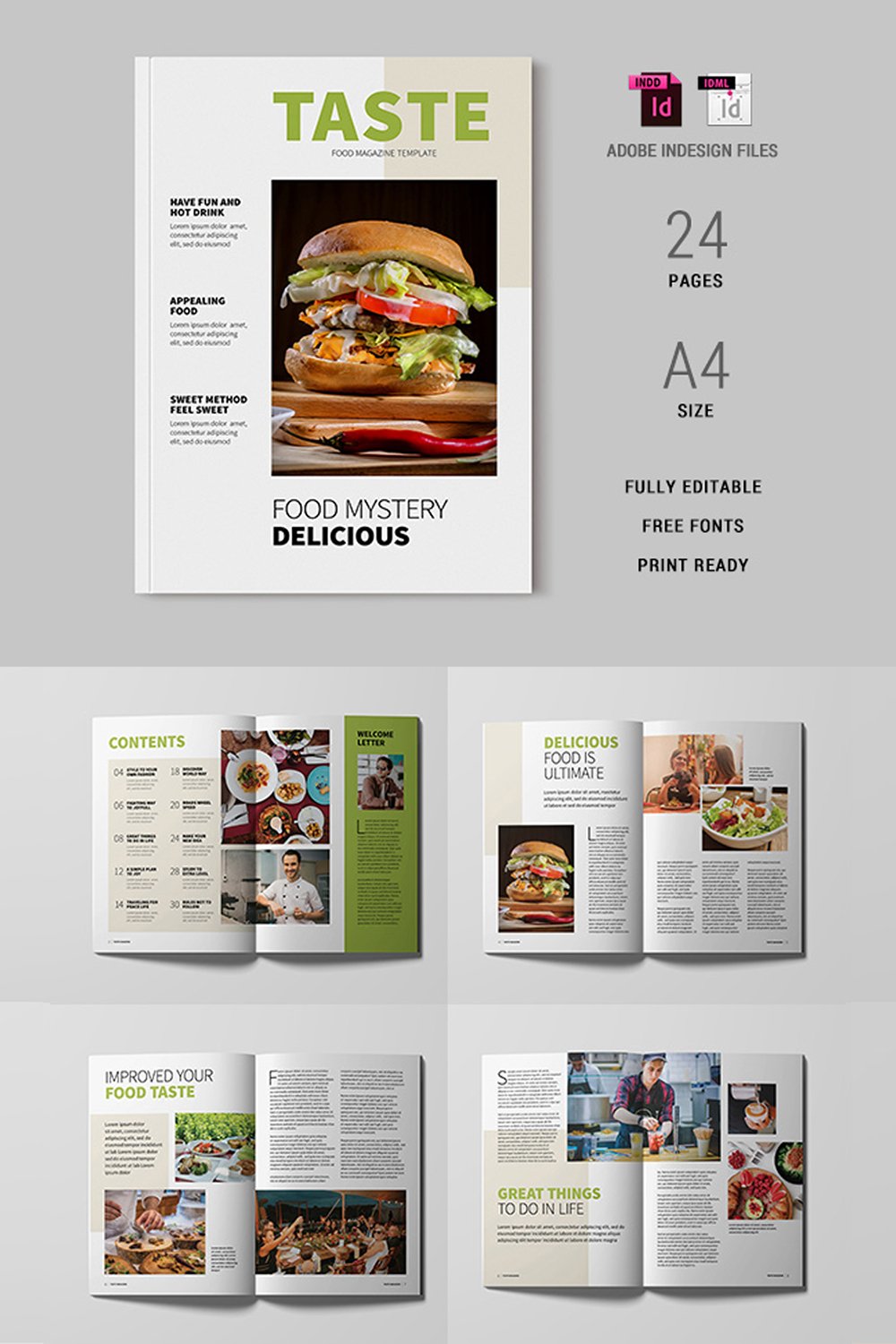 Food Magazine Template (3152719)