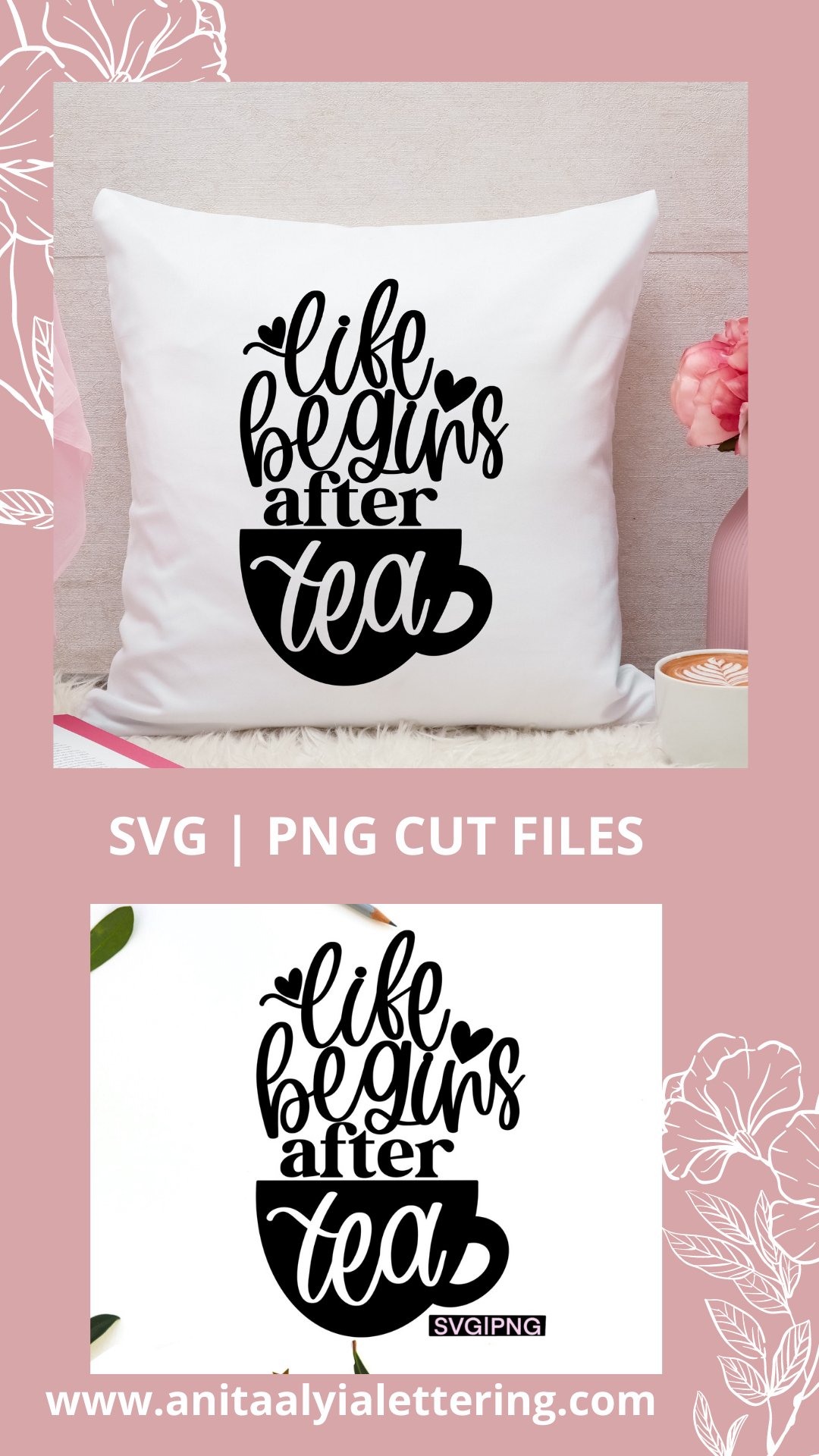 Life begins after tea SVG