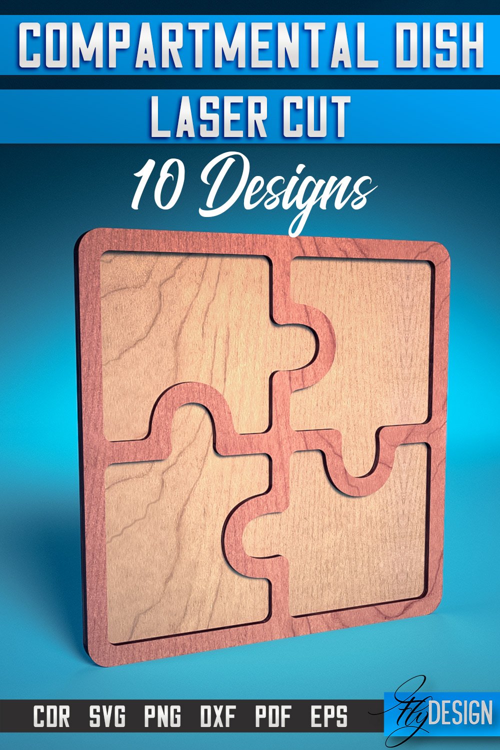 Compartmental Dish Laser Cut SVG | Tray Laser Cut (2984546)