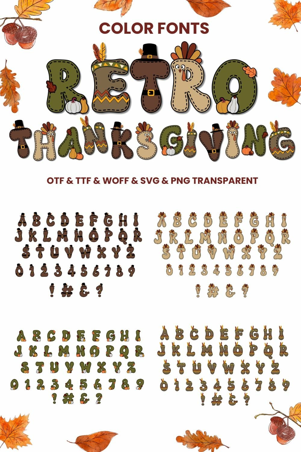 Retro Thanksgiving - Color Font