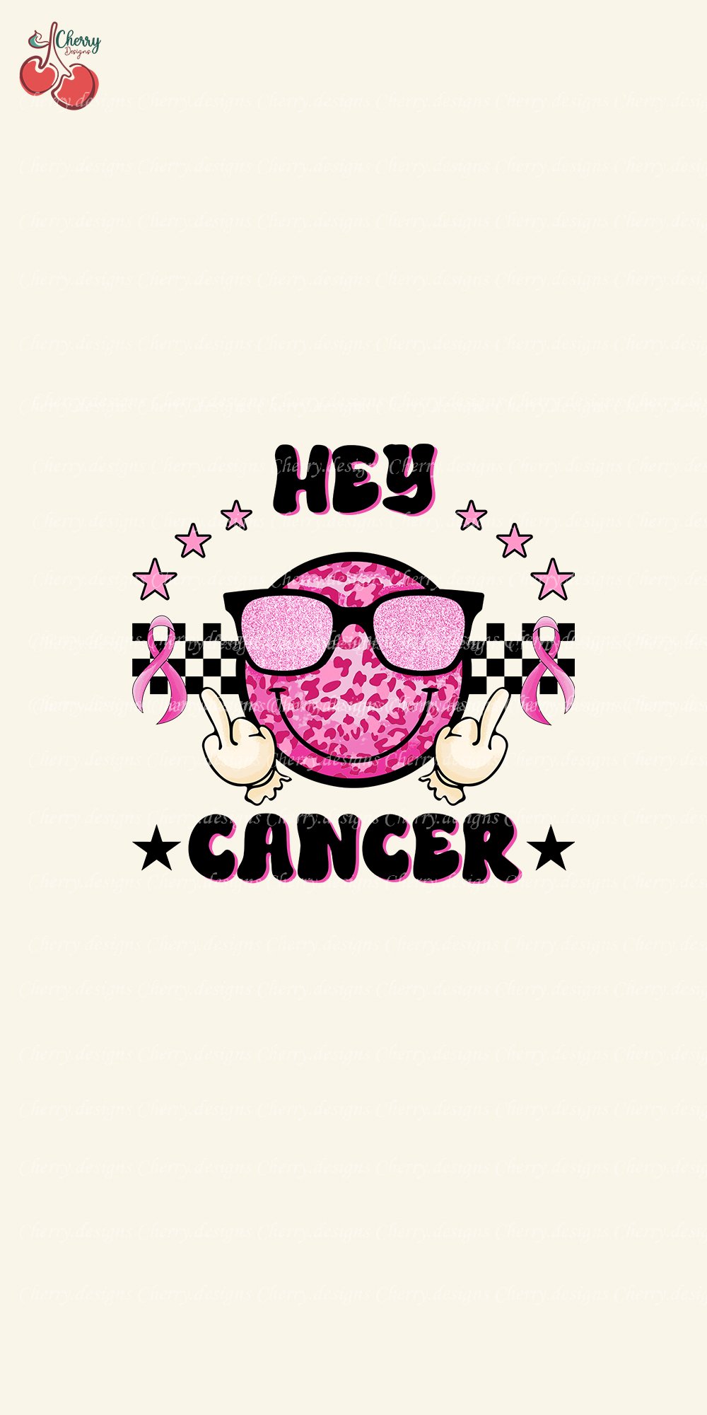 Hey Cancer PNG, Breast Cancer Awareness PNG, Pink Ribbon PNG
