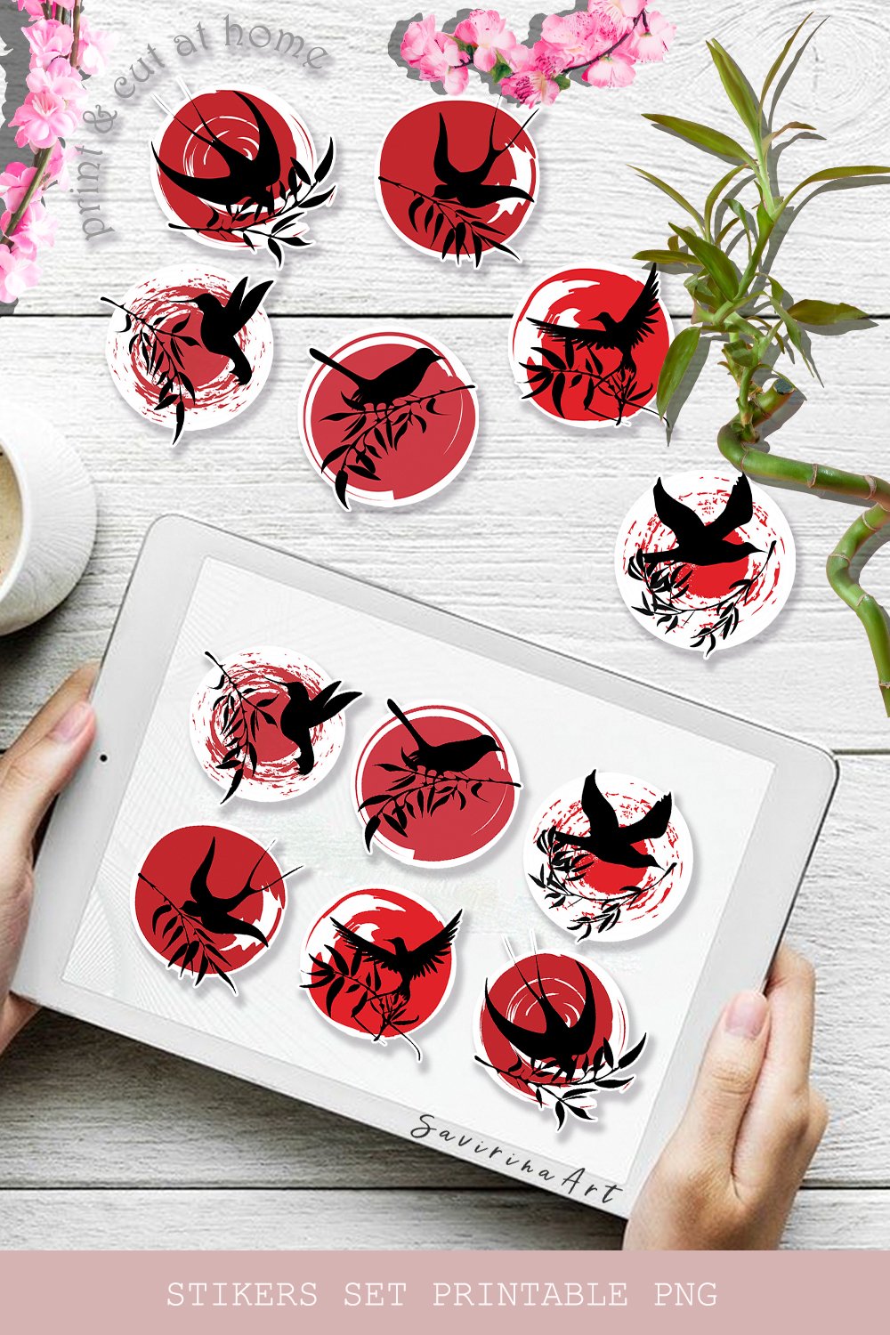 Japanes Stickers set Printable. Sticker PNG (2847147)