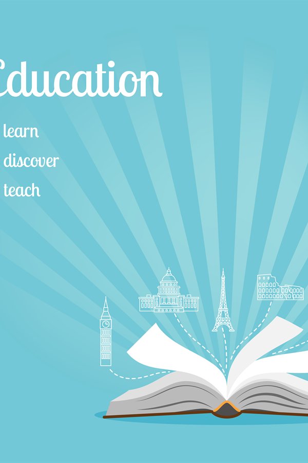 Education background with text