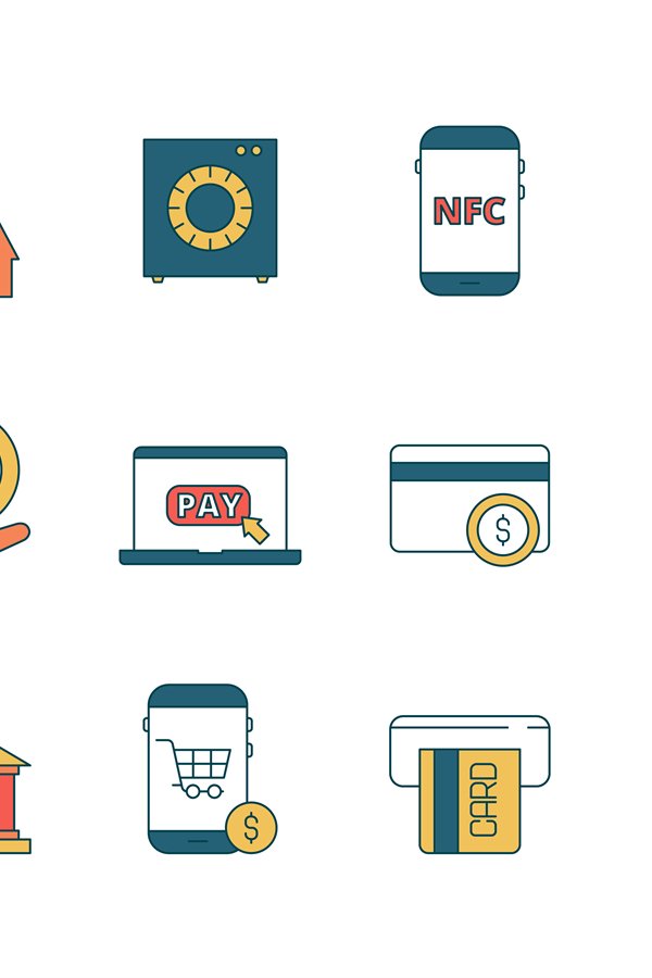 Finance online services icon. E-banking with secure internet