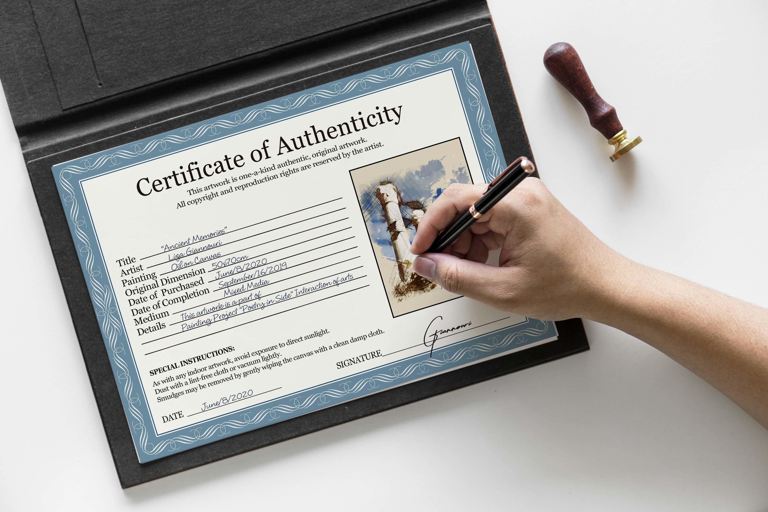 Classic Certificate of Authenticity - Full PSD (722184)