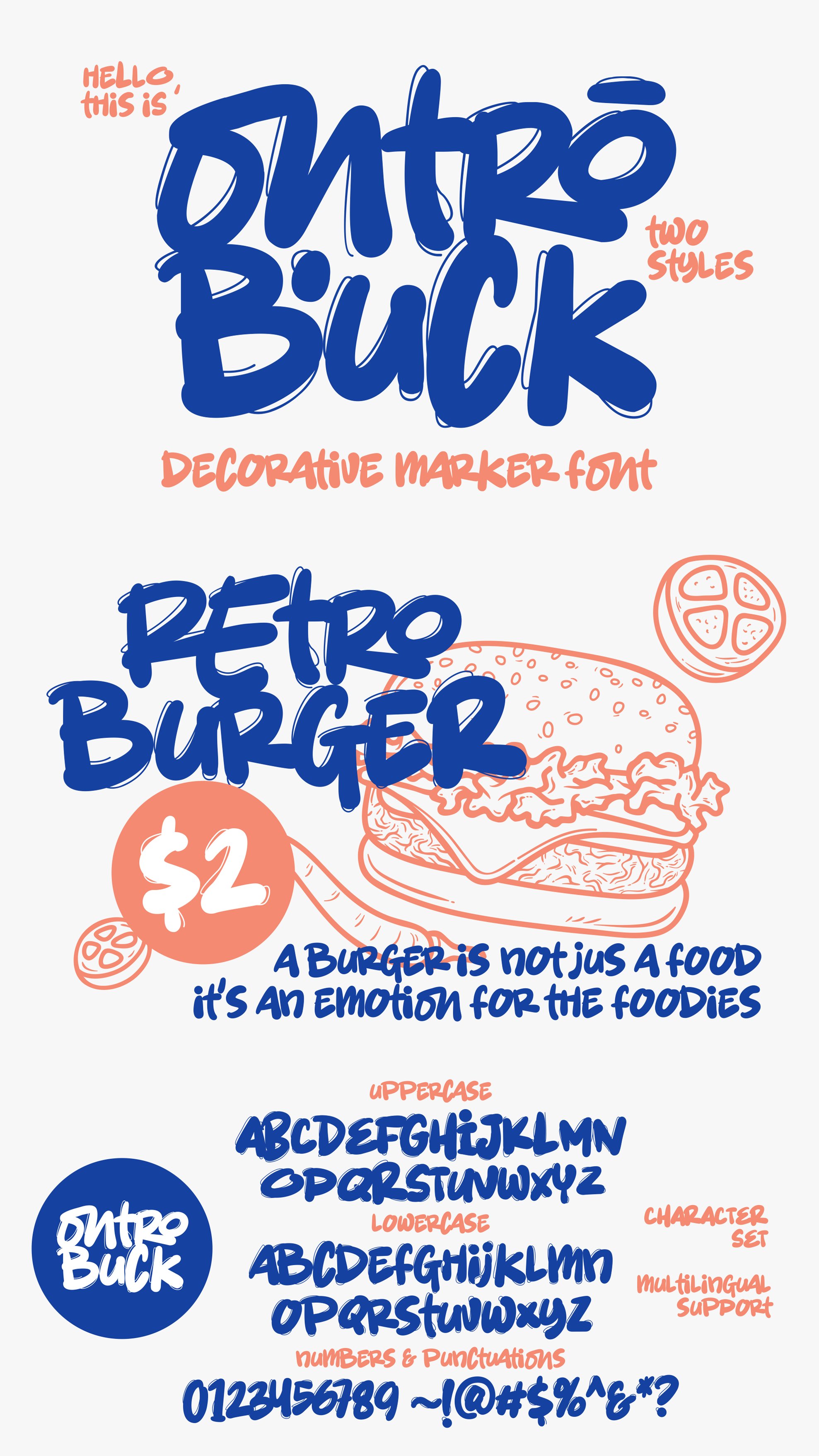 Ontro Buck - Decorative Marker Font