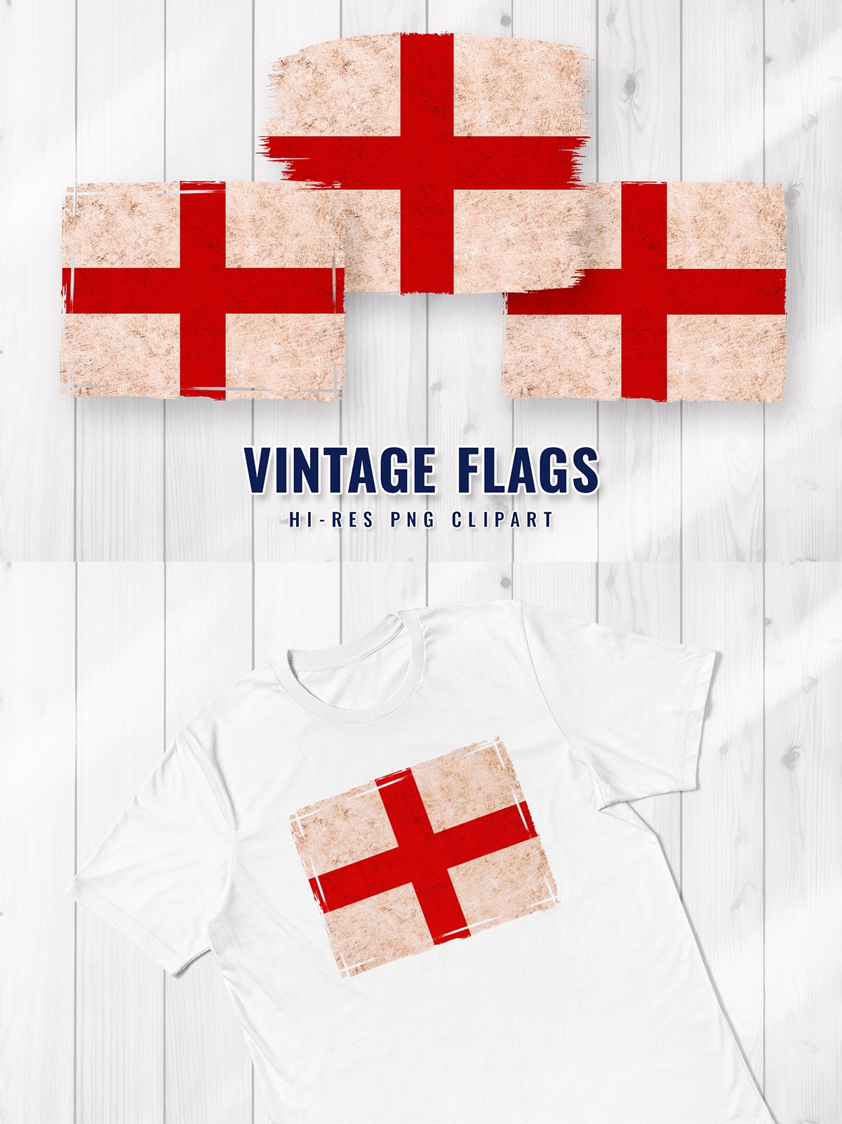 Distressed England Flag Sublimation Backgrounds