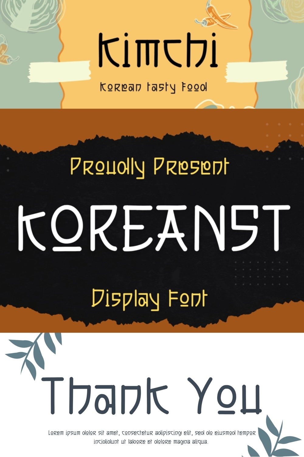 Korean style display font