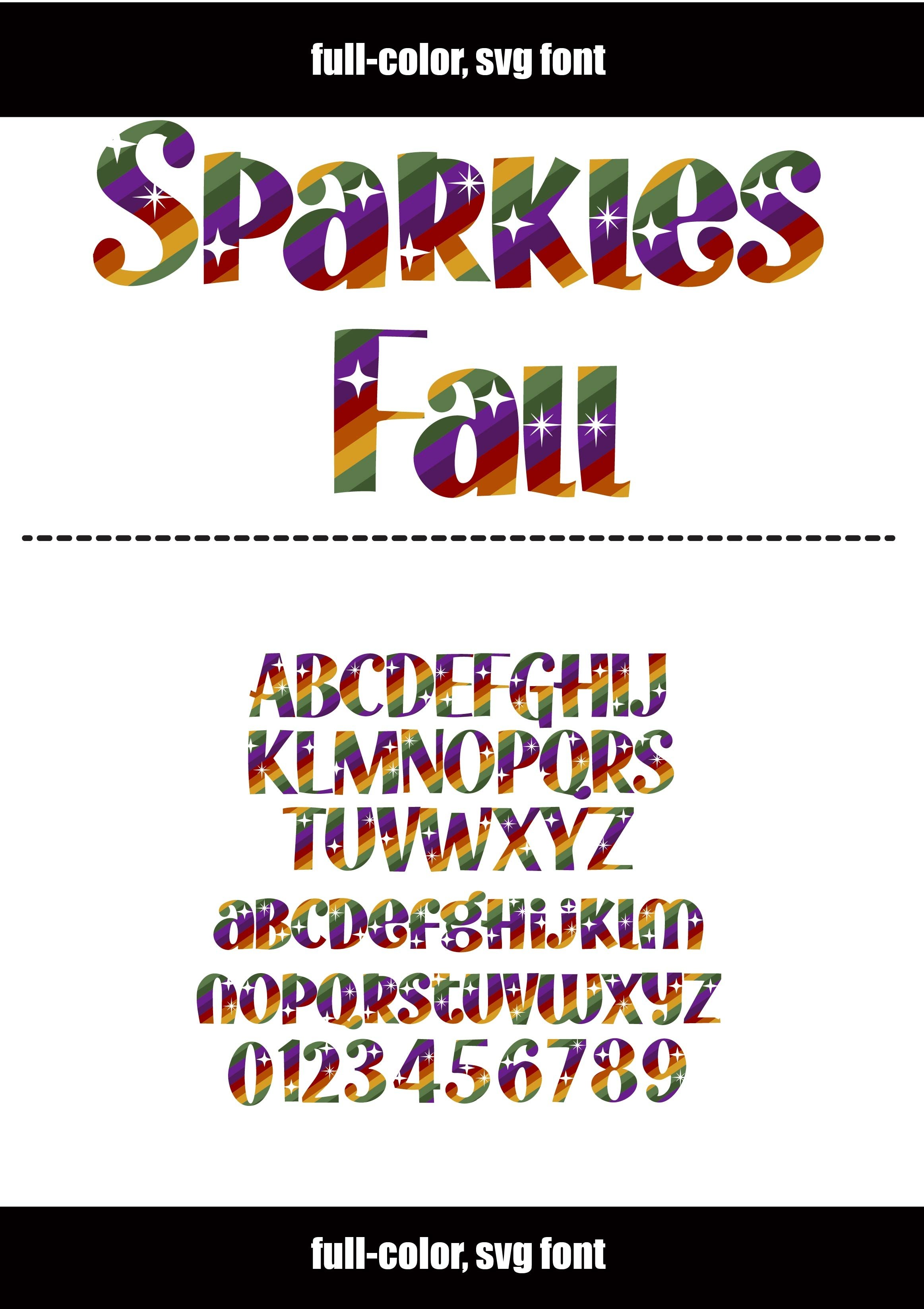 Autumn Themed Full Color SVG Font
