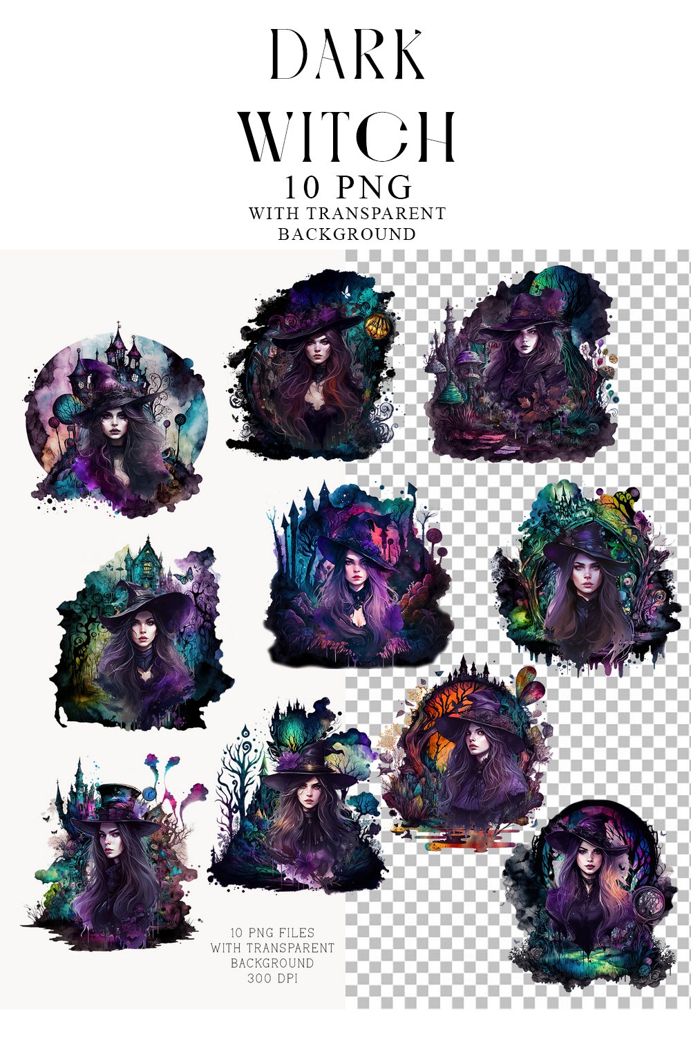 Dark Witch Clipart PNG
