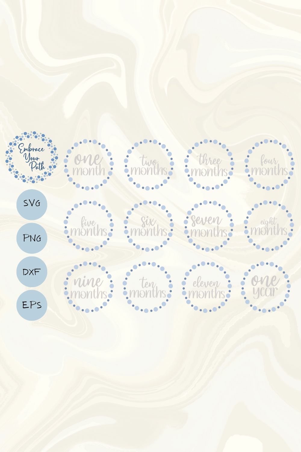 Baby Girl Frame Milestone 12 Bundle Digital Download Cricut