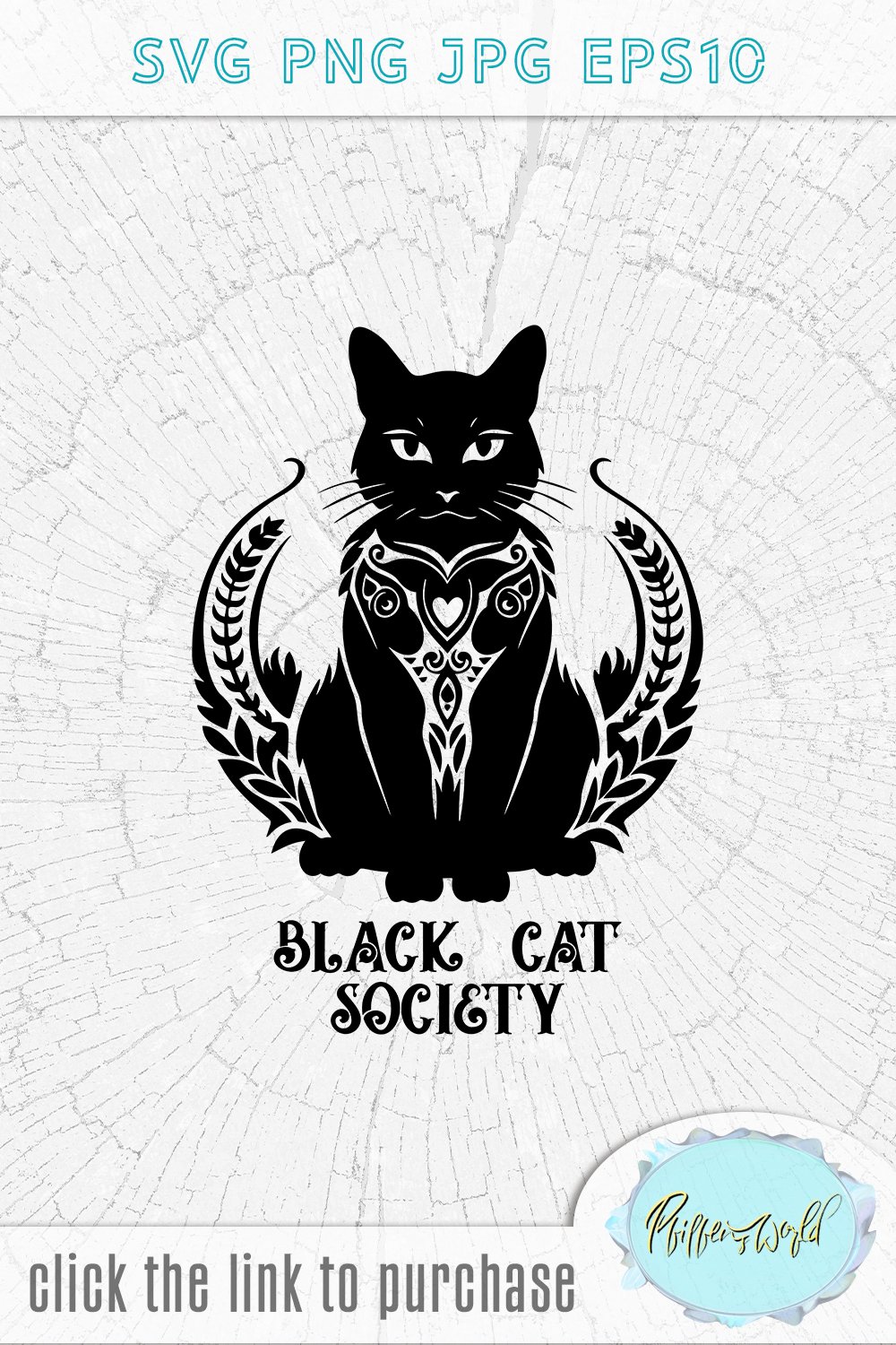 Black Cat Society | Cat Lover SVG Design | Halloween Cat