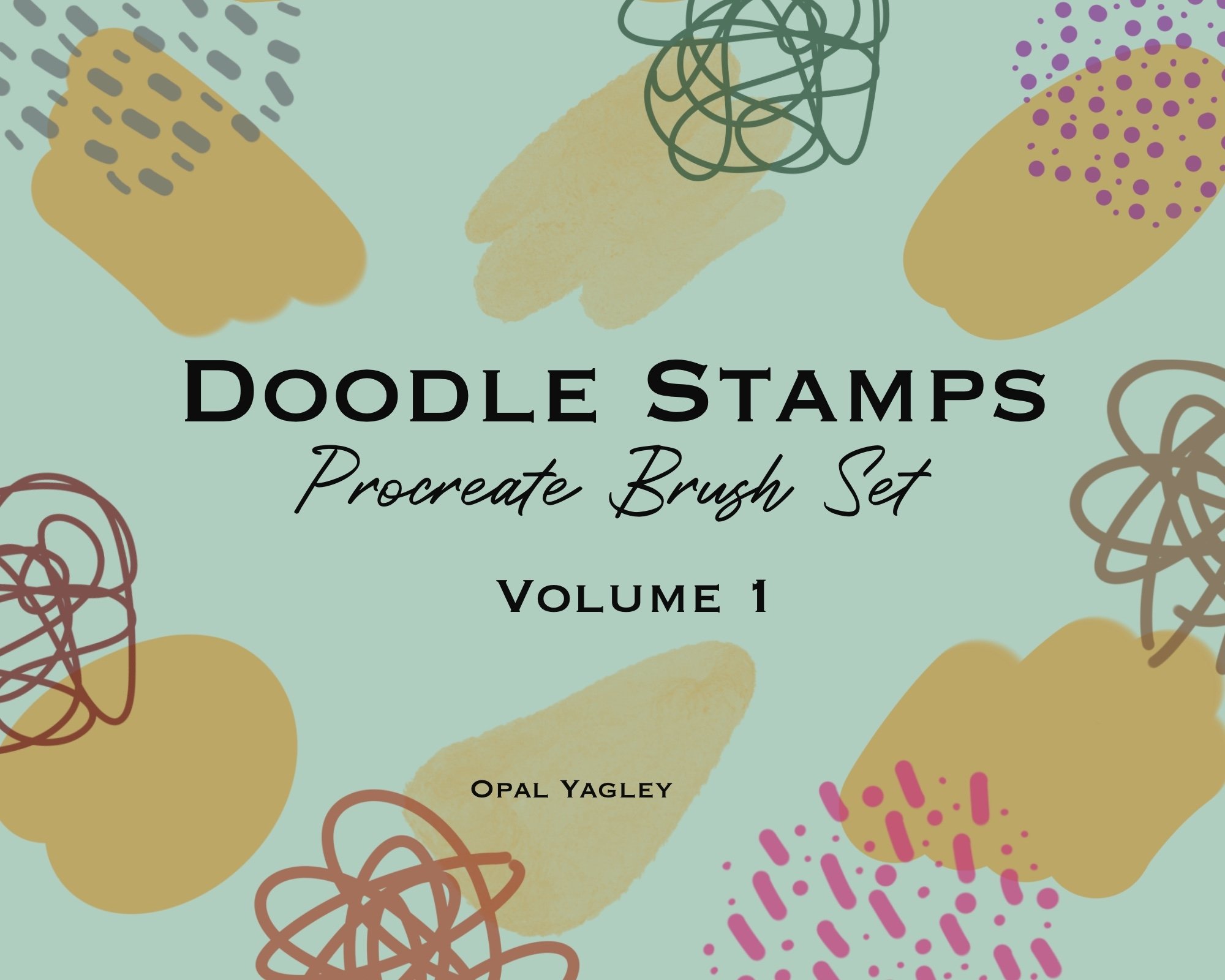 Doodle Procreate Brushes /Hand Drawn Stamps / iPad