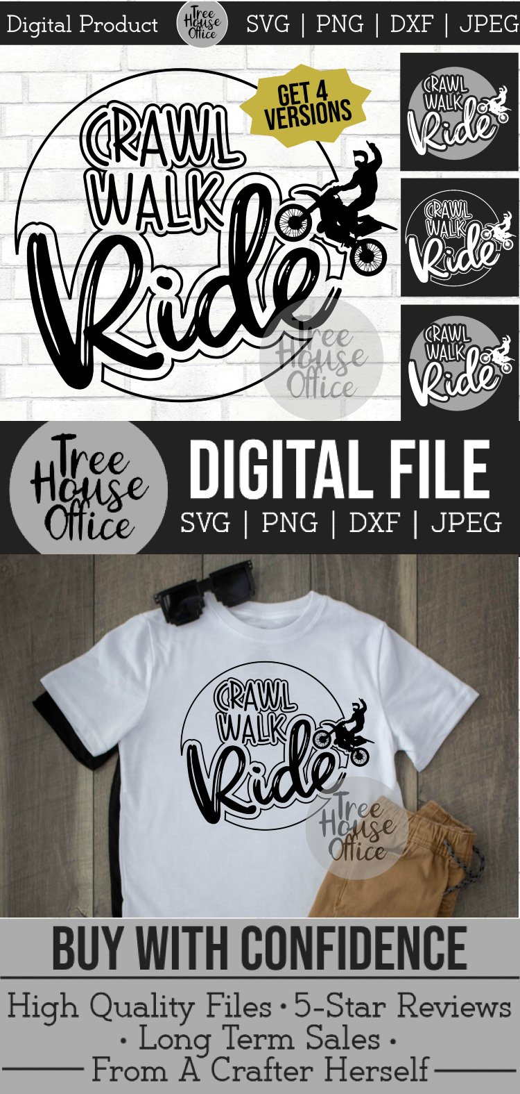 Dirt Bike Quote svg, Crawl Walk Ride Cut File Funny dirtbike