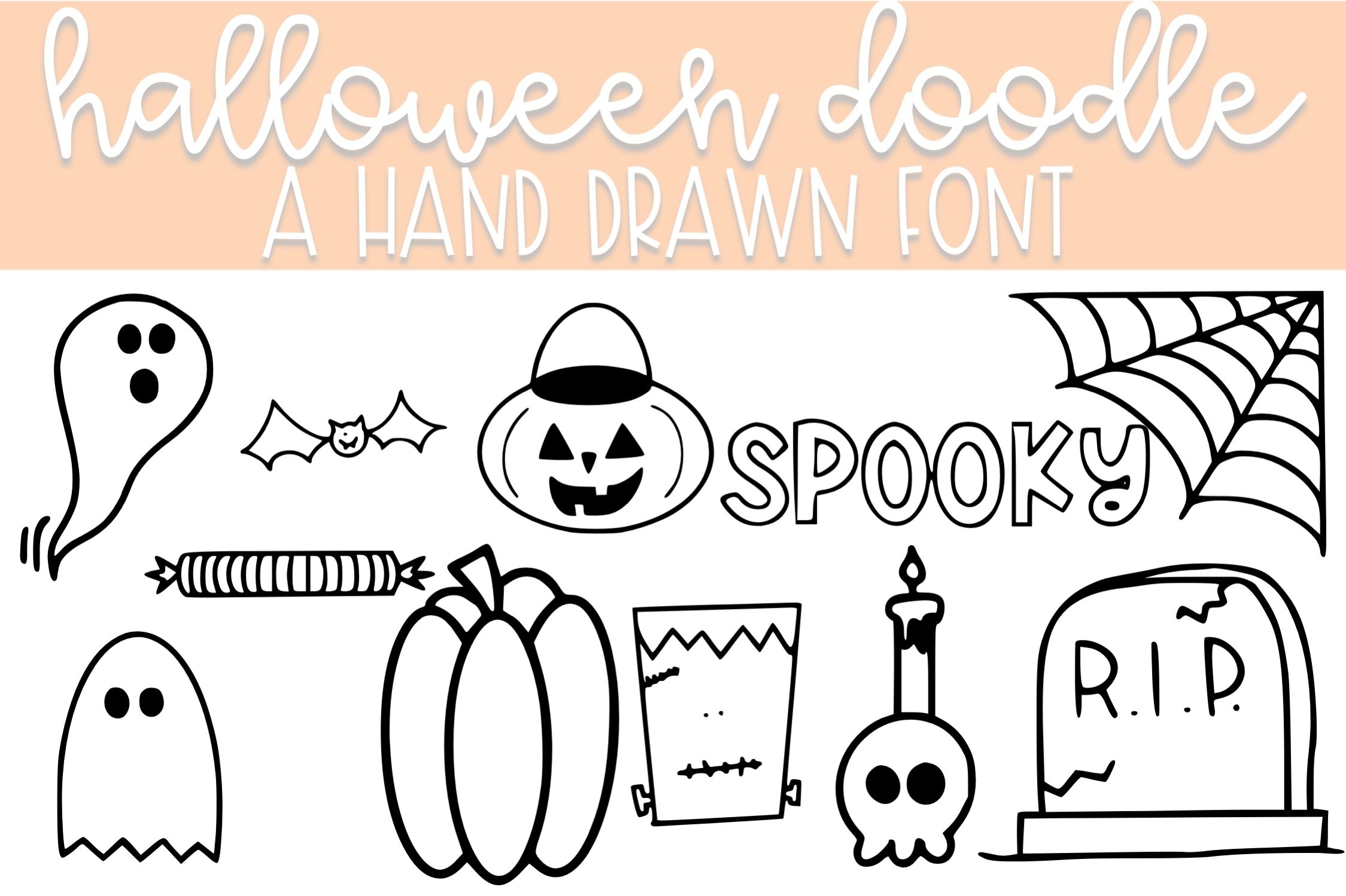 Halloween Doodle Font | Doodle Font