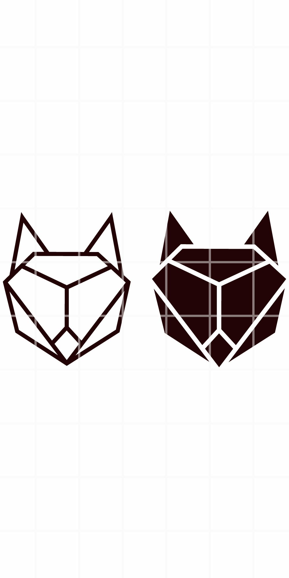Geometric fox SVG. Geometric fox png. Geometric fox cut file