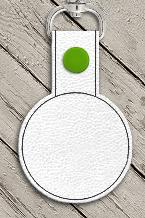 Blank Circle ITH Key Fob Embroidery Design