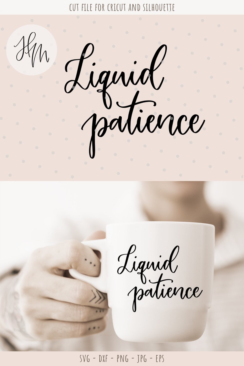 Liquid patience cut file SVG DXF EPS PNG JPG
