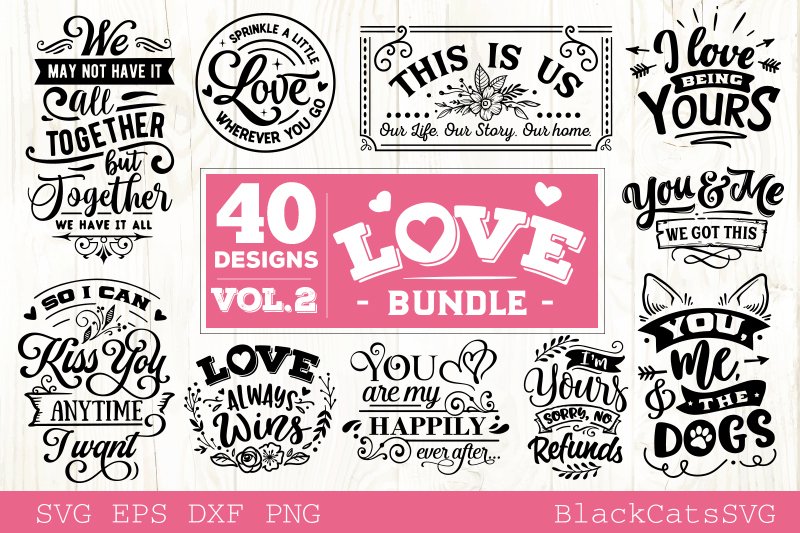Love Bundle vol 2 Love SVG 40 designs