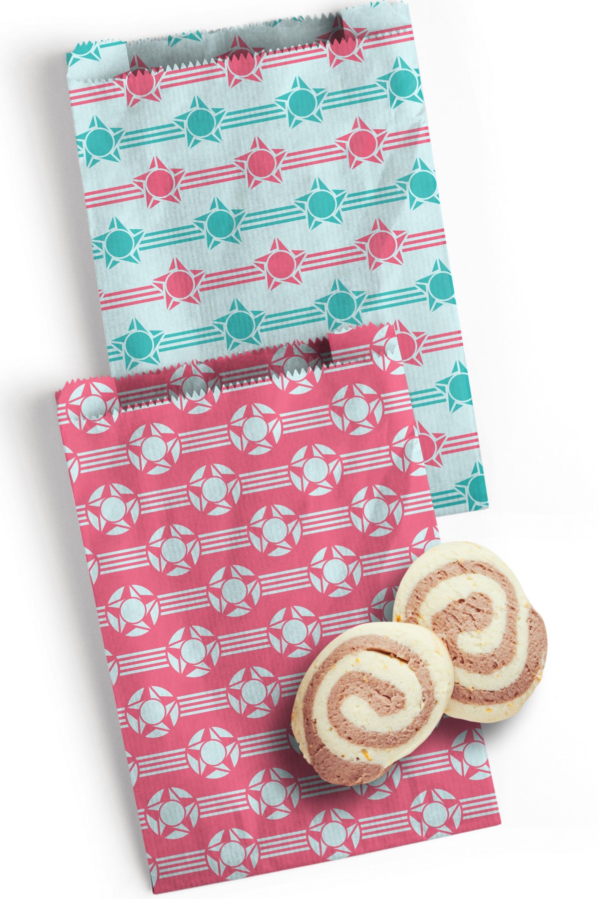 Stars Checks Stripes Pink Blue Seamless Digital Papers