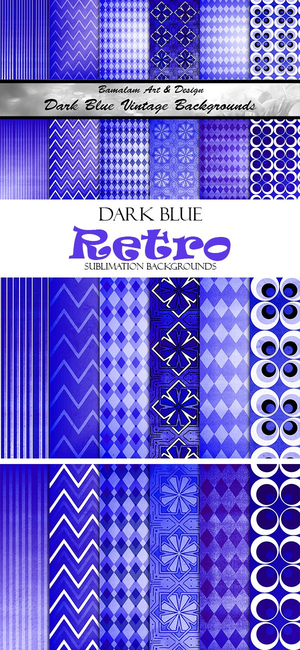Dark Blue Vintage Sublimation Backgrounds