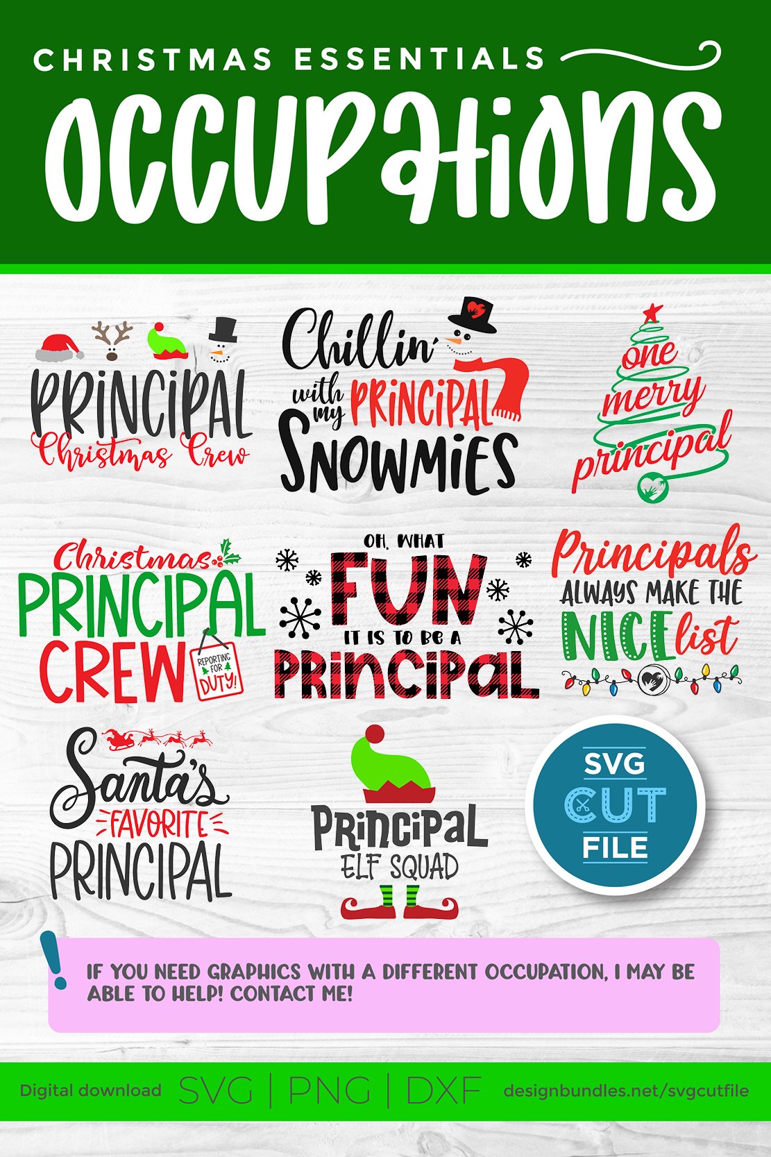 Christmas Principal svg bundle, Principal Christmas SVG