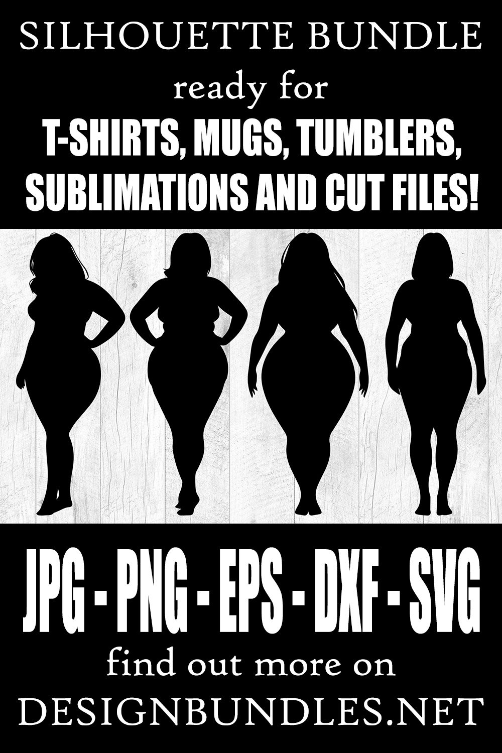 Overweight Female Silhouettes SVG EPS PNG (2940191)
