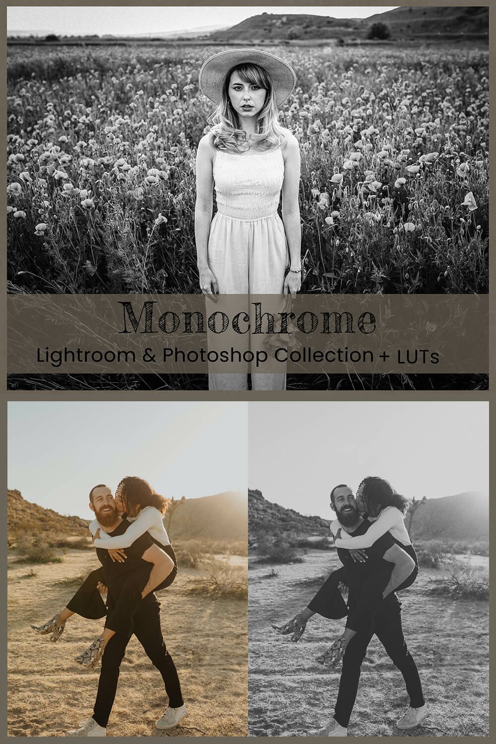 Monochrome Lightroom Presets Mobile Photoshop Actions LUT