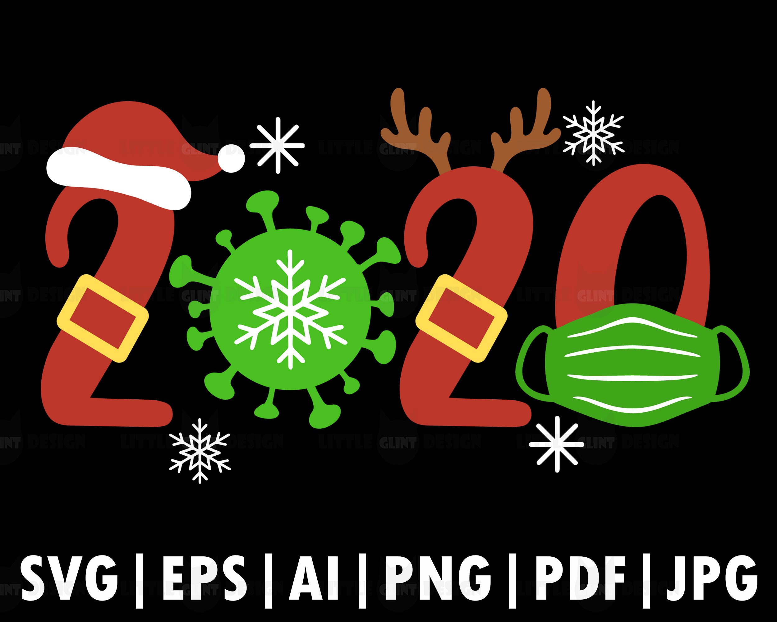 2020, Covid Christmas SVG, Christmas Mask Svg, (1038054)
