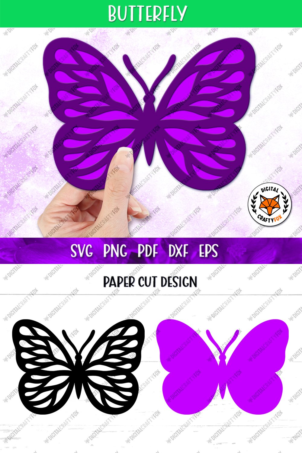 Butterfly Paper Cut SVG, Butterfly Template, Butterfly SVG