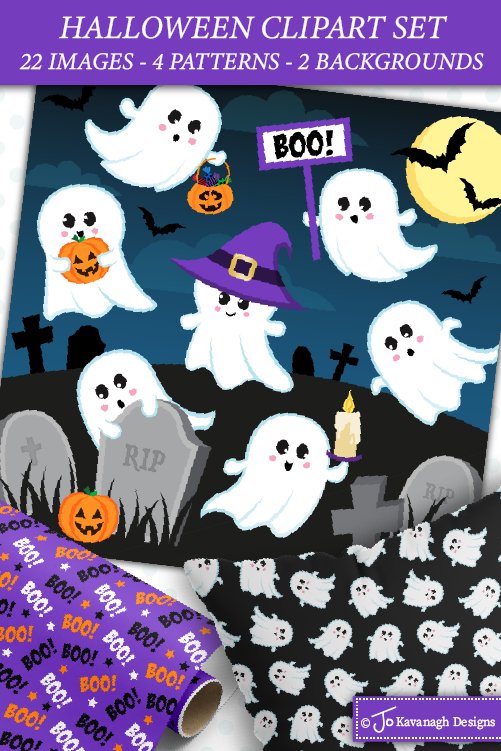 Halloween Clipart, Ghost graphics & illustrations