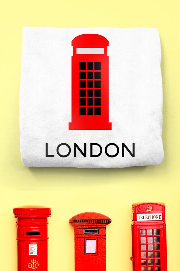 British London Phone Booth SVG File