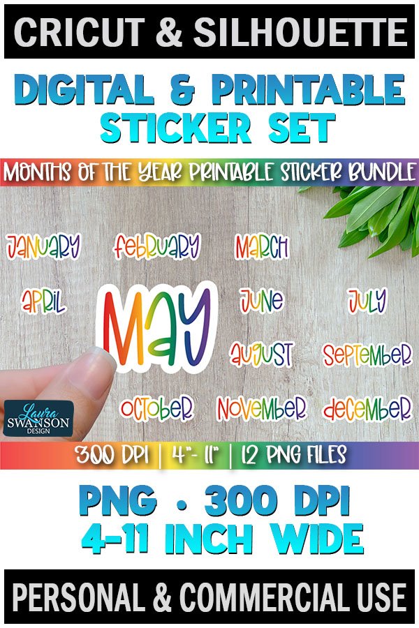 Months of the Year Sticker Bundle Volume 2 | Sticker Set