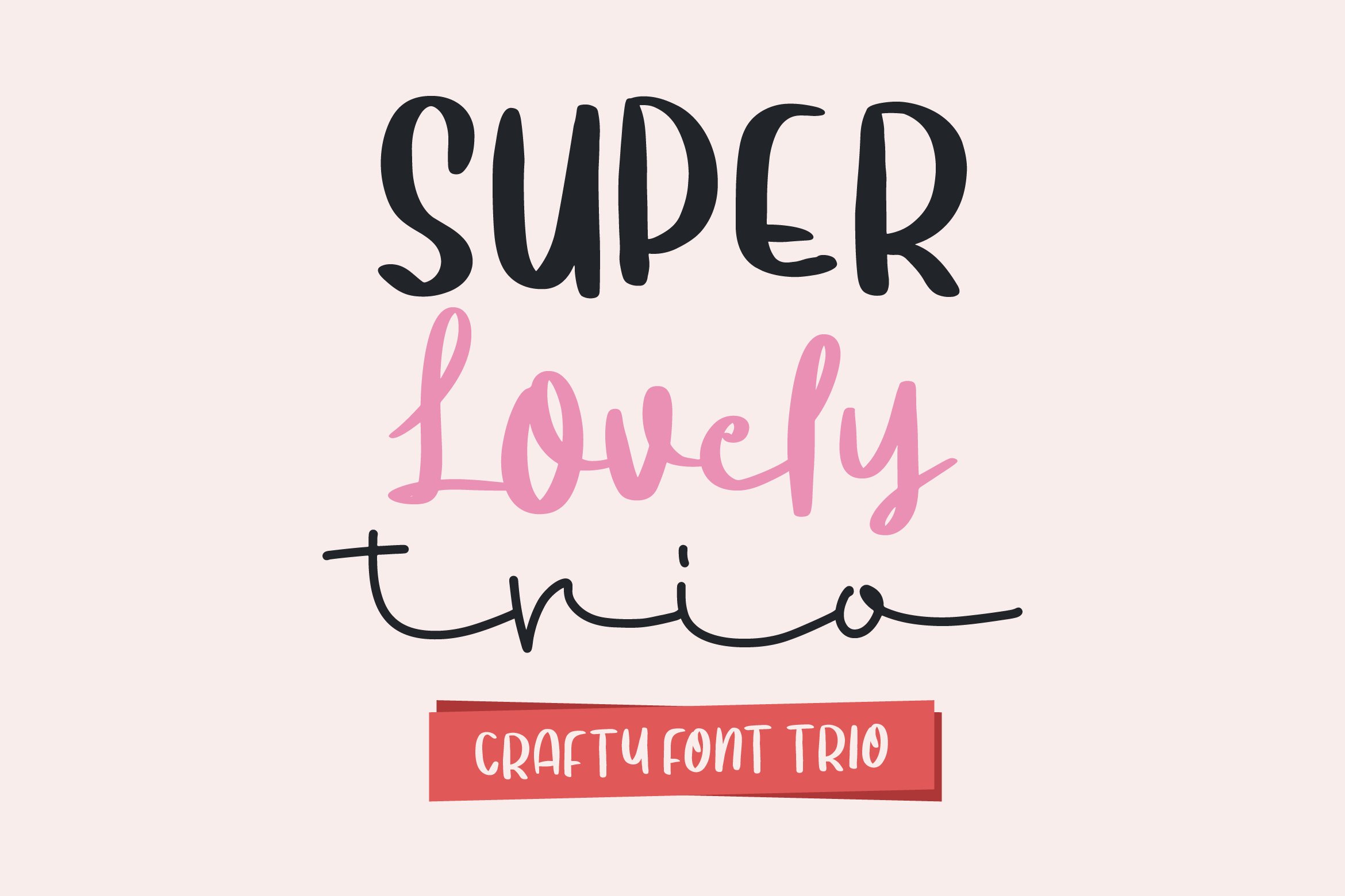 Super Lovely Trio - Cute Handwritten Font