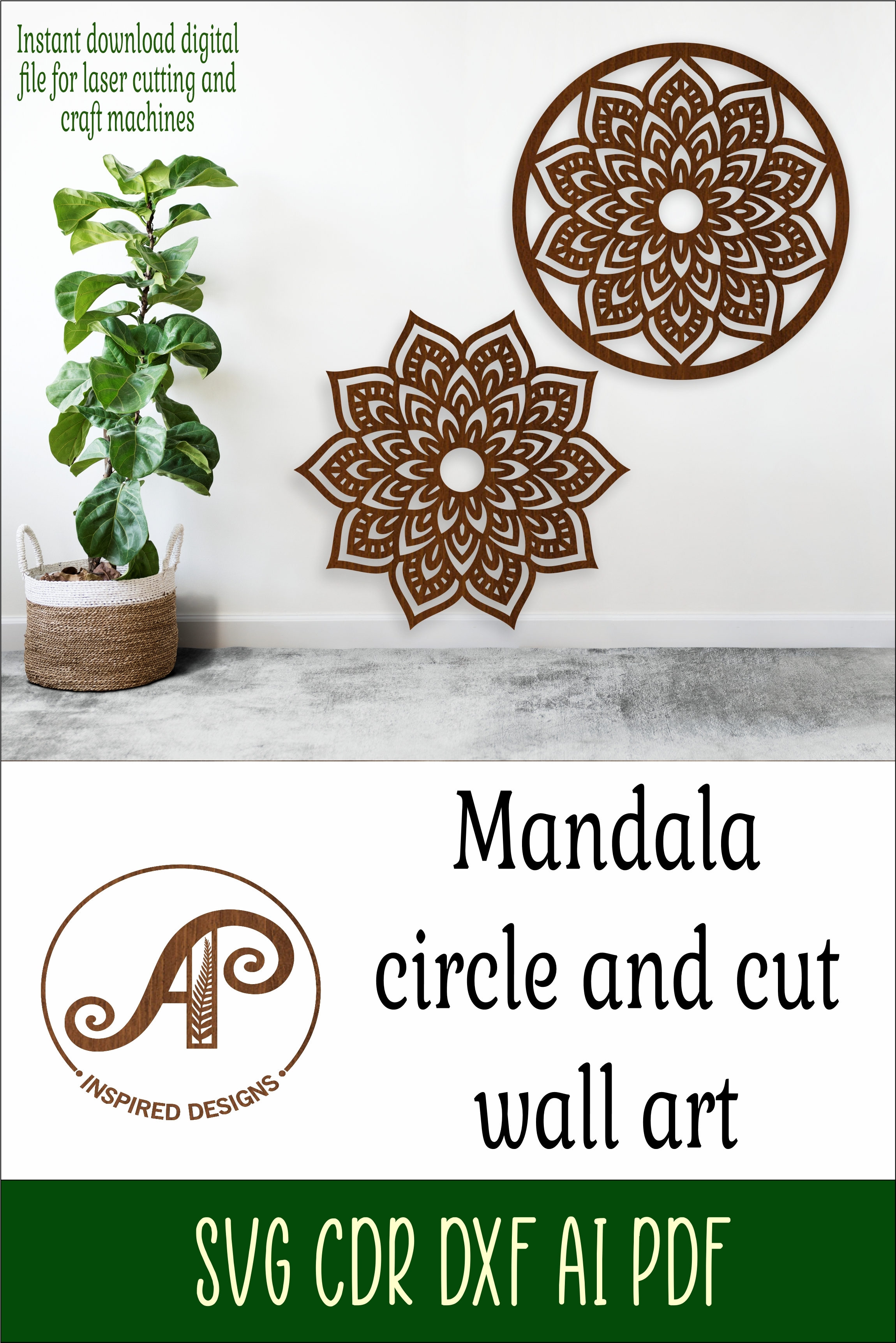 Mandala wall sign, SVG circle sign