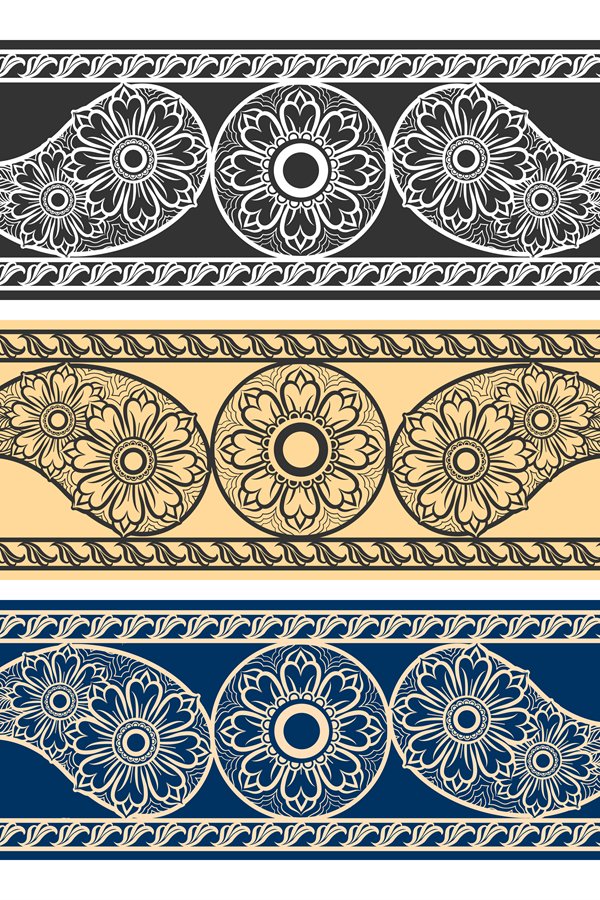 Paisley horizontal patterns