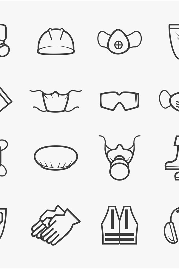 Occupational safety and health icons