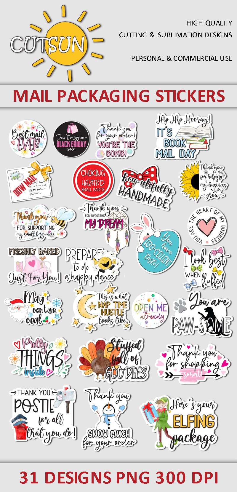 Printable stickers Small business / Packaging (1049161)