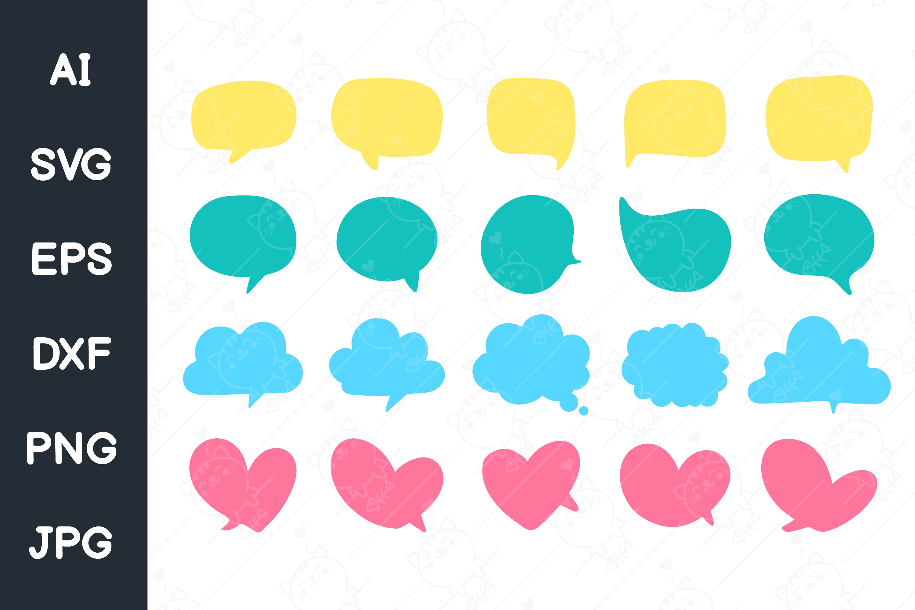Cute cartoon speech bubblebox. svg file.