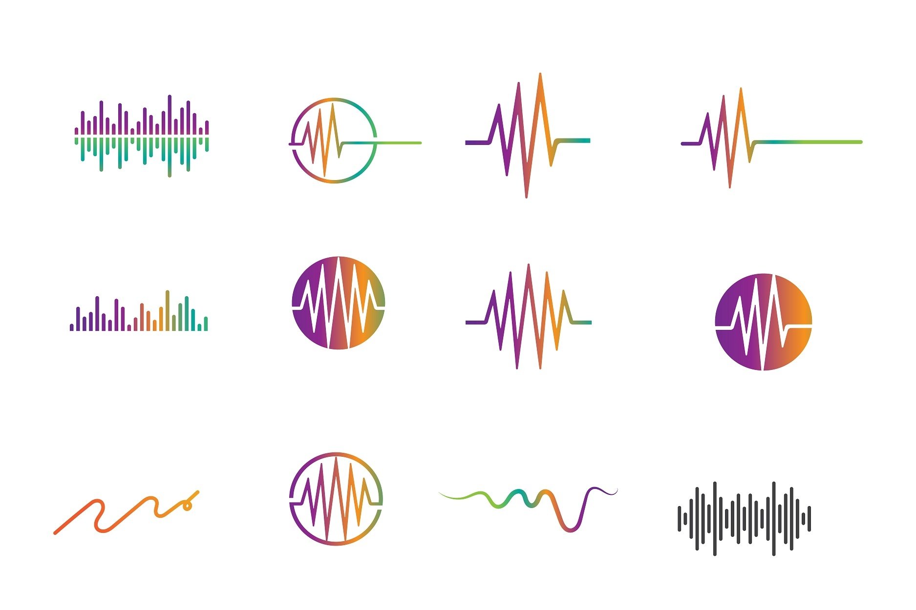 Sound wave logo vector eps