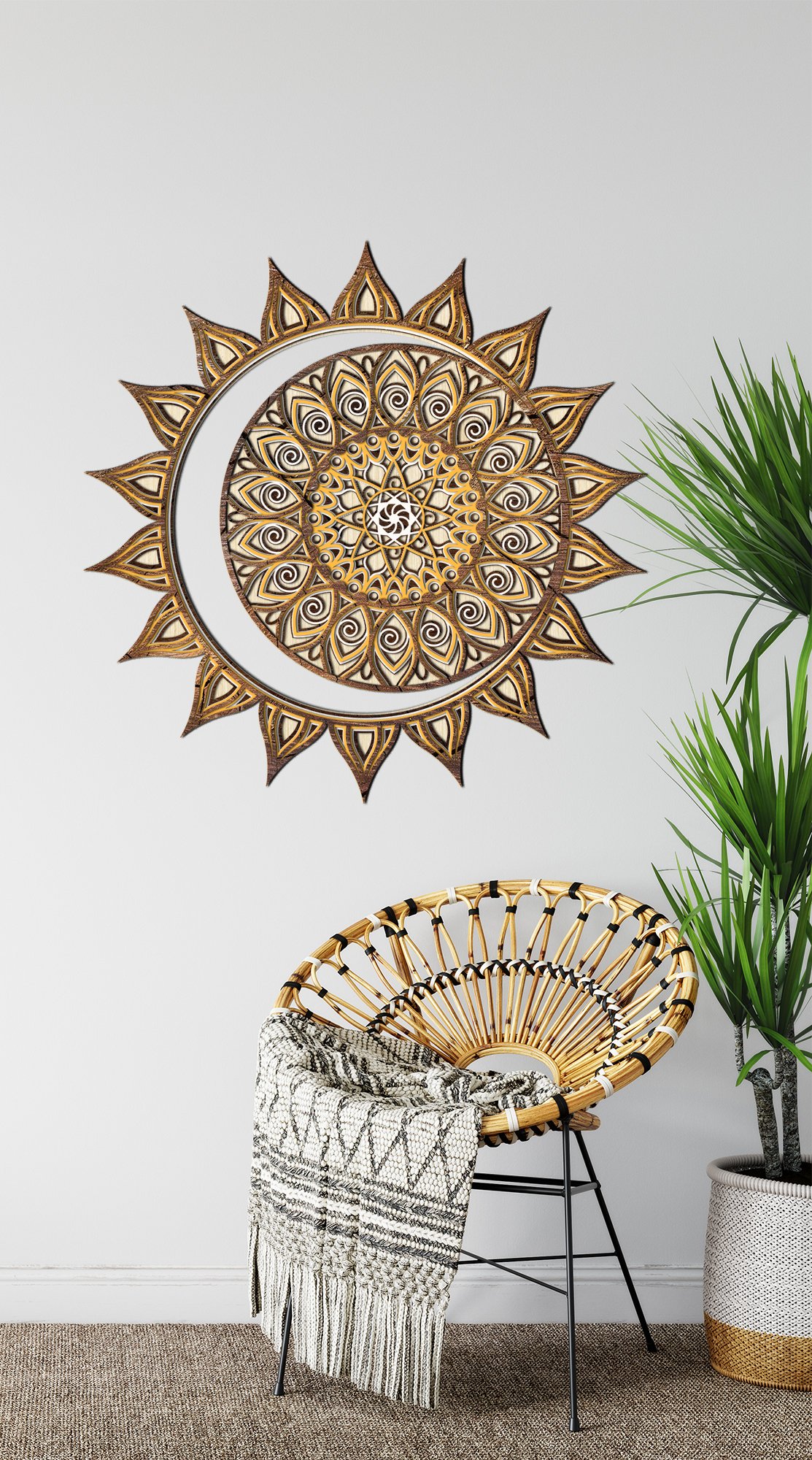 Multilayer Cut Files SOLAR ECLIPSE for Cricut or Laser Cut