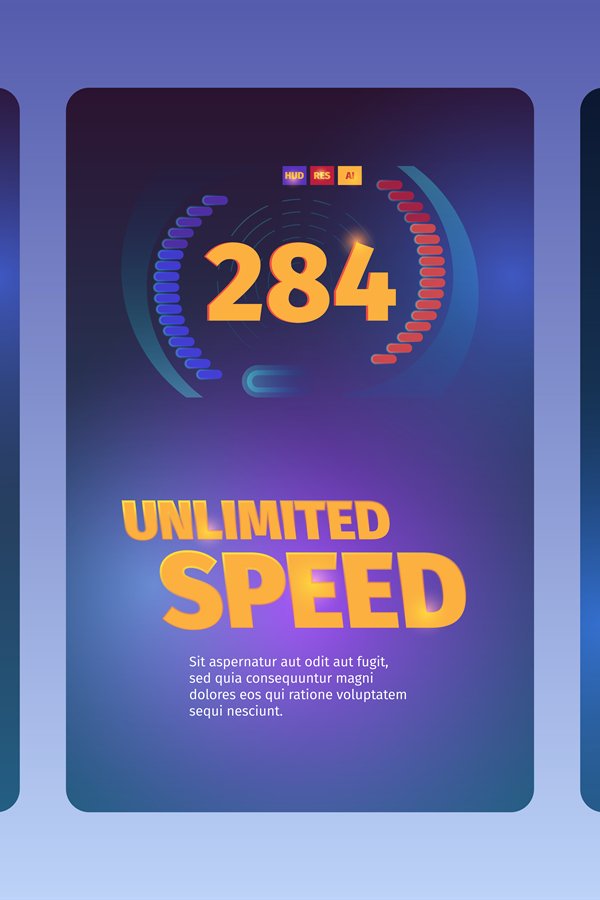 Speed banners. Racing cars abstract illustrations with speed