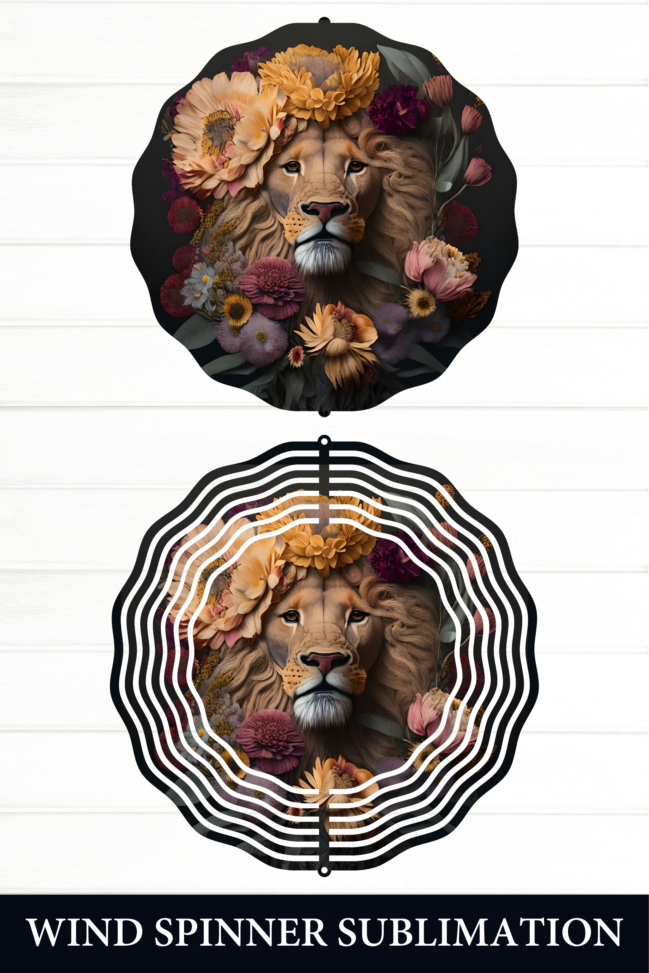 Leo Wind Spinner PNG. Lion Wind Spinner Sublimation