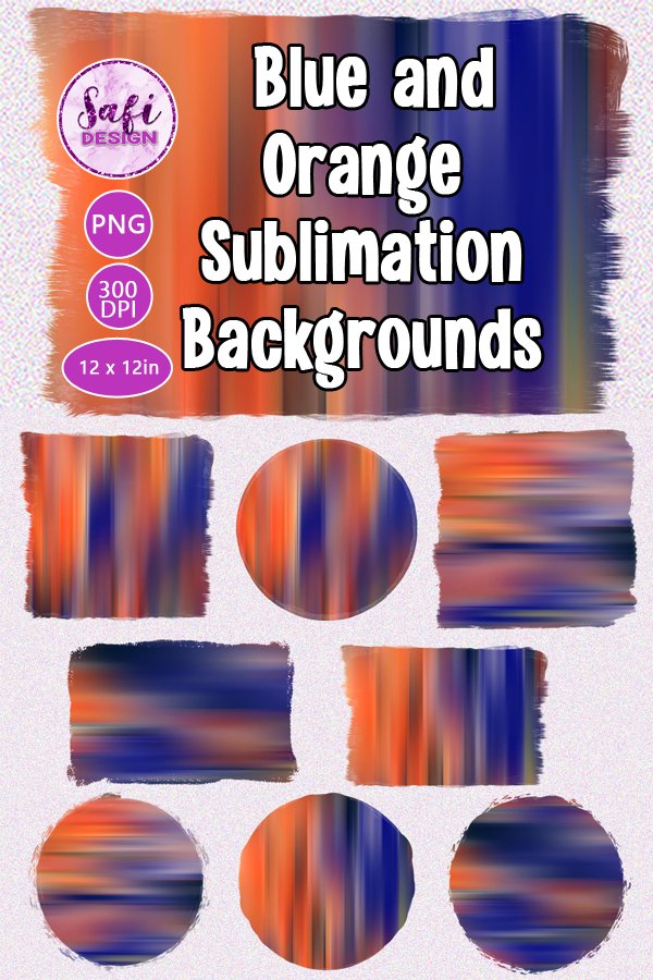 Blue and Orange Sublimation Backgrounds