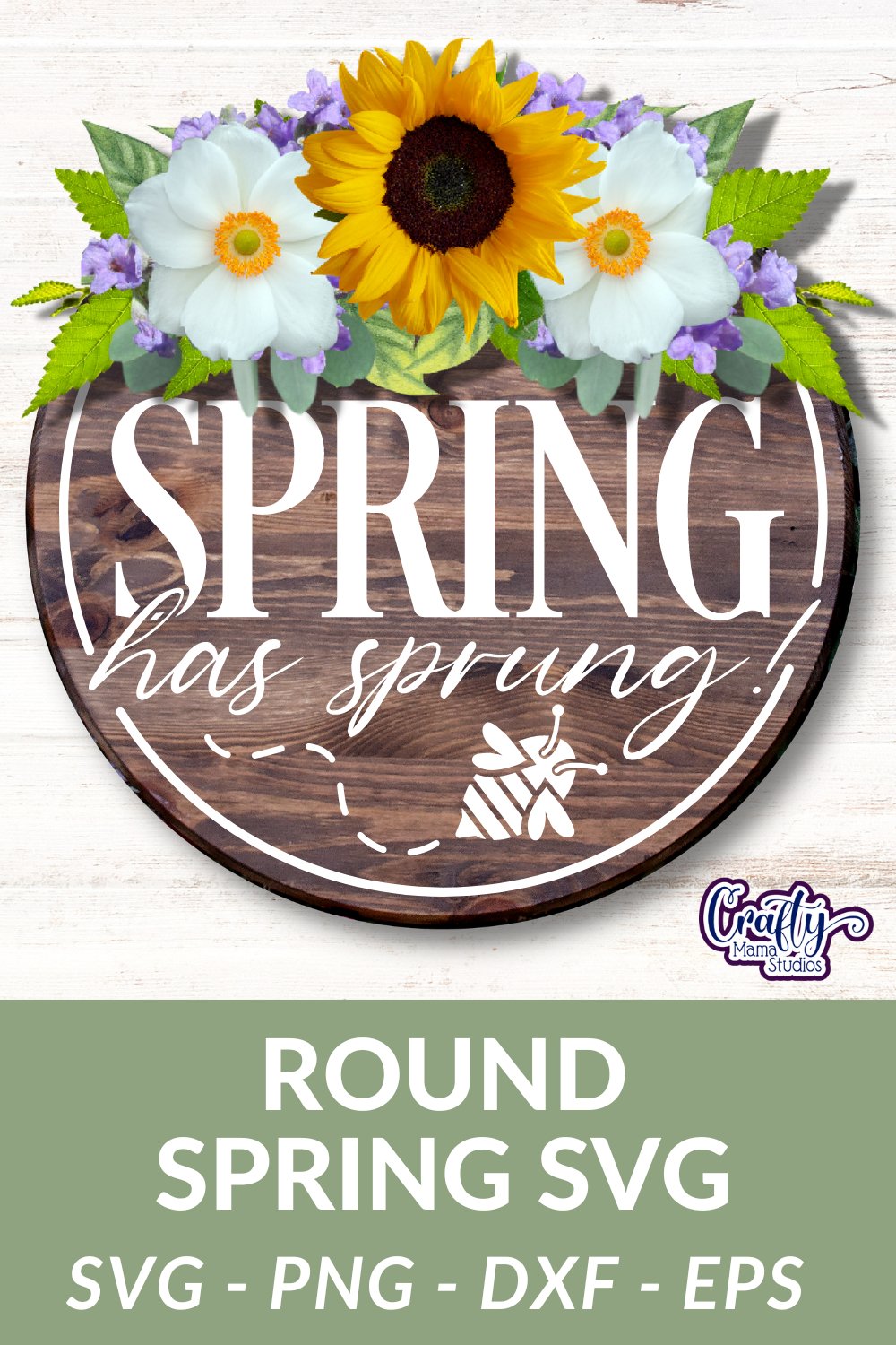 Spring Has Sprung Svg | Round Spring Sign | Spring Door Sign