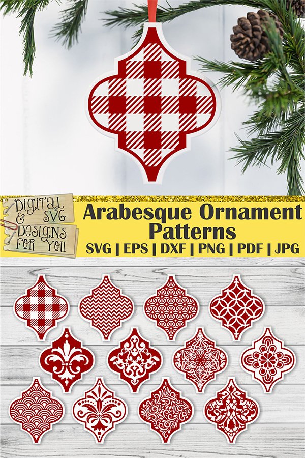 Arabesque Tile Ornament SVG | Patterns | Buffalo Plaid