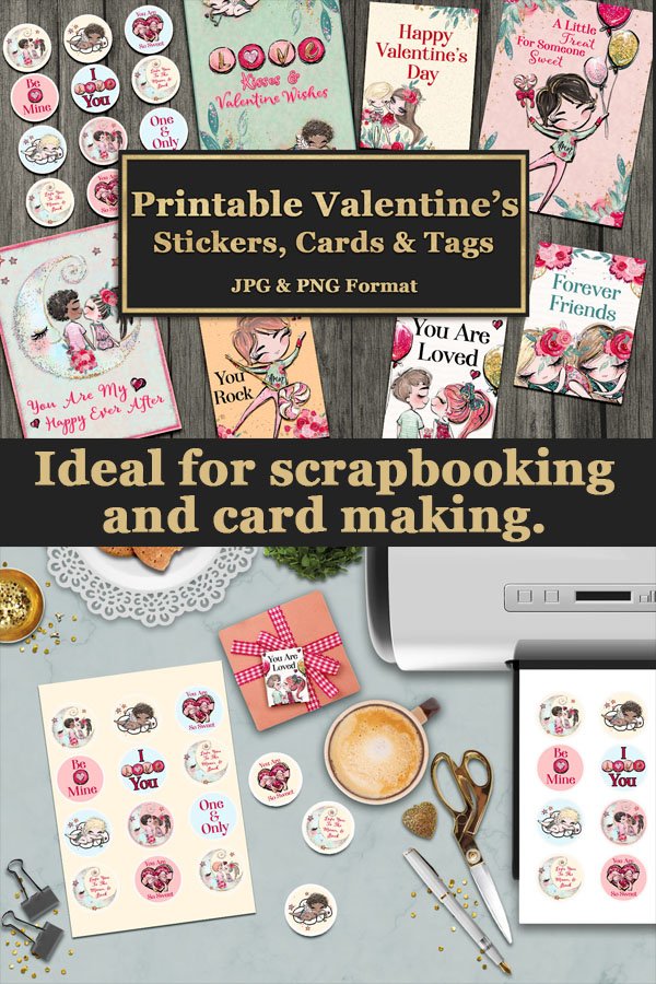 Valentine's Cards, Stickers & Tags