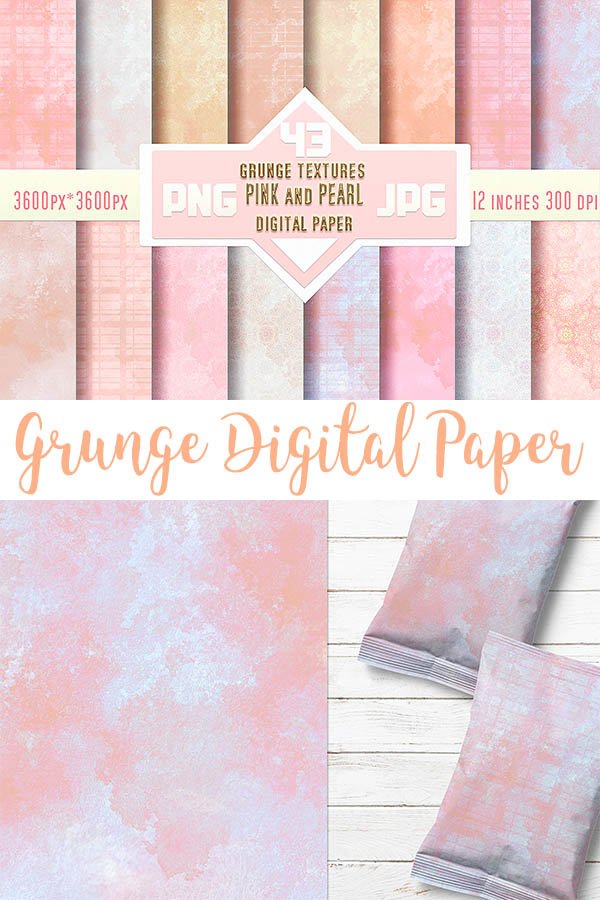 Pink and Pearl Grunge Digital Paper 43 JPG
