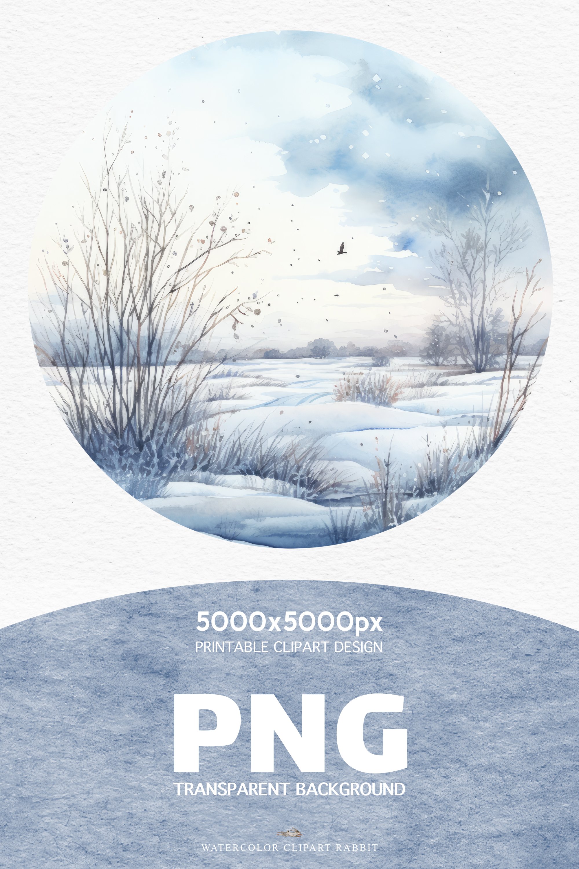 Christmas Winter Forest Snow Landscape Clipart Holiday PNG